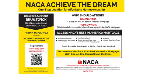 NACA "Achieve The Dream" Homeownership Workshop (01/04/2023) - Press ...